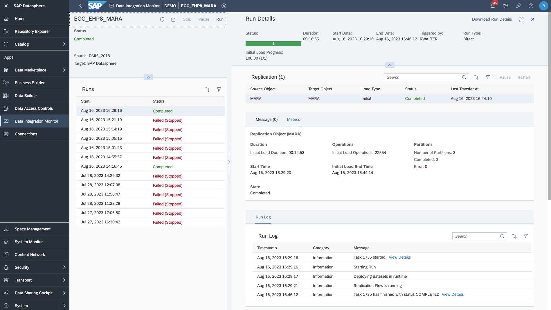 Replicating Table Data From An Sap Ecc System With Sap Datasphere Using