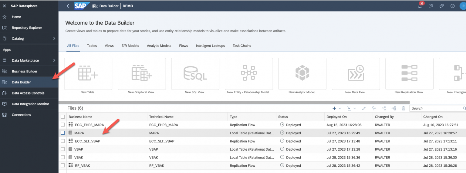 Replicating Table Data From An Sap Ecc System With Sap Datasphere Using